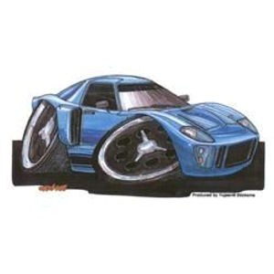 Blue Ford GT 40 - Sticker at Sticker Shoppe