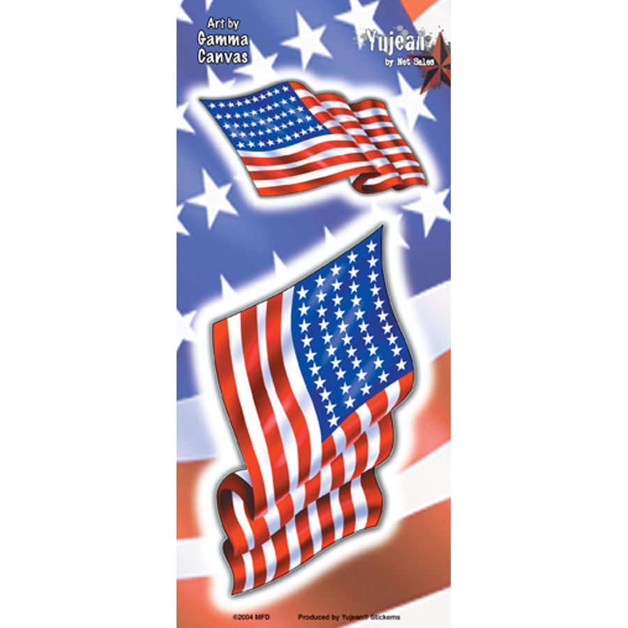 United States Of America American Flag - Set of 2 Sticker Sheet at ...