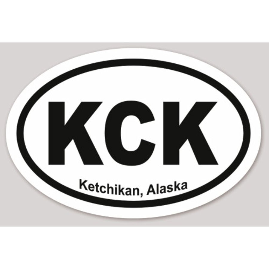 Ketchikan Alaska - Oval Sticker at Sticker Shoppe