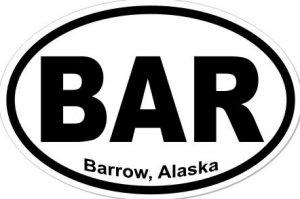 Barrow Alaska - Oval Sticker at Sticker Shoppe