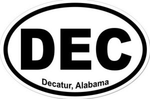 Decatur Alabama - Oval Sticker at Sticker Shoppe