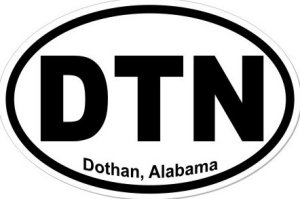Dothan Alabama - Oval Sticker at Sticker Shoppe