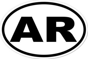 AR Arkansas - Oval Sticker at Sticker Shoppe