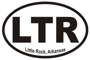Little Rock Arkansas - Oval Sticker at Sticker Shoppe