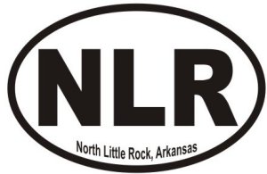 North Little Rock Arkansas - Oval Sticker at Sticker Shoppe