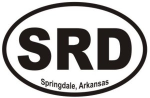 Springdale Arkansas - Oval Sticker at Sticker Shoppe