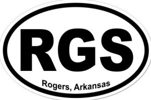 Rogers Arkansas - Oval Sticker at Sticker Shoppe