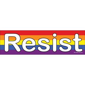 Resist LGBT Rainbow - Bumper Sticker at Sticker Shoppe