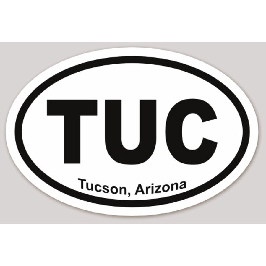 Tuscon Arizona - Oval Sticker at Sticker Shoppe