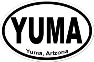 Yuma Arizona - Oval Sticker at Sticker Shoppe
