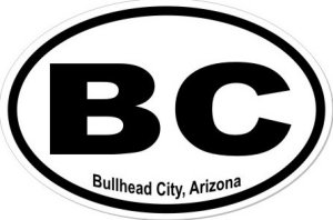 Bullhead City Arizona - Oval Sticker at Sticker Shoppe