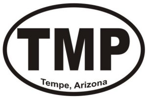 Tempe Arizona - Oval Sticker at Sticker Shoppe