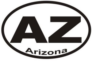 AZ Arizona - Oval Sticker at Sticker Shoppe