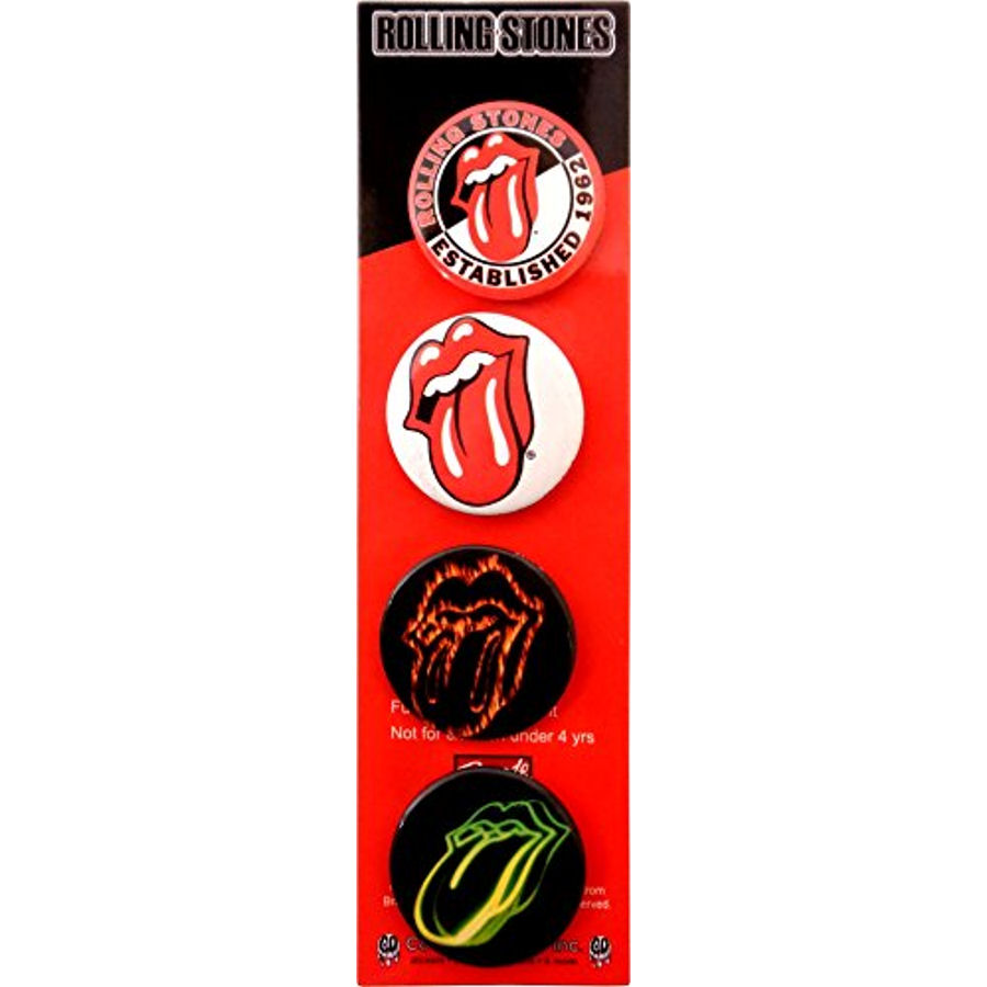 The Rolling Stones - Set of 4 Button Set at Sticker Shoppe