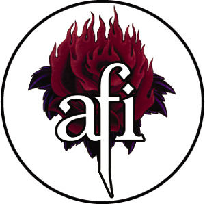 AFI A Fire Inside Flame Rose - Pinback at Sticker Shoppe