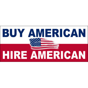 Buy American Hire American - Bumper Sticker at Sticker Shoppe