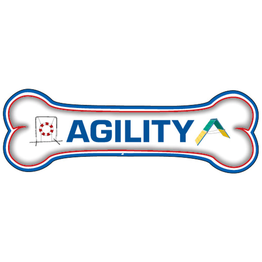 Dog Agility - Dog Bone Magnet at Sticker Shoppe