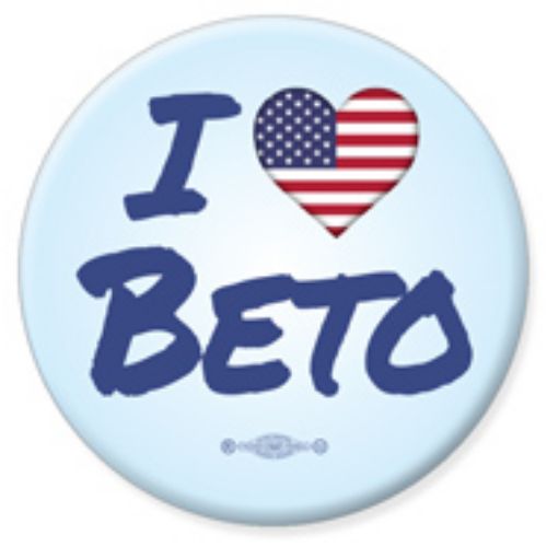 I Love Beto O'Rourke President 2020 Blue - Button at Sticker Shoppe