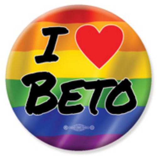I Love Beto O'Rourke President 2020 Rainbow - Button at Sticker Shoppe