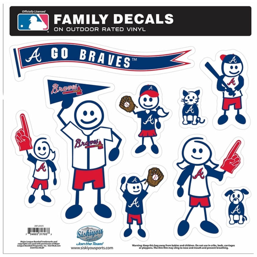 Atlanta Braves - 11x11 Large Family Decal Set at Sticker Shoppe