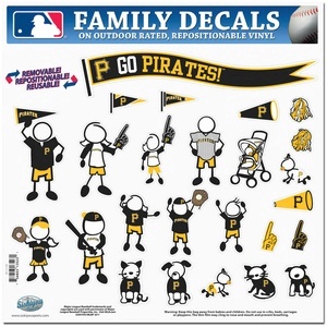 Pittsburgh Pirates - 11x11 Large Family Decal Set at Sticker Shoppe