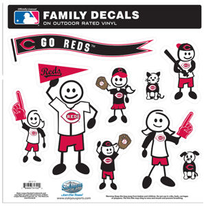 Cincinnati Reds - 11x11 Large Family Decal Set at Sticker Shoppe