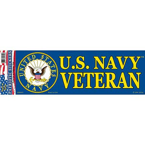 U.S. Navy Veteran - Bumper Sticker at Sticker Shoppe
