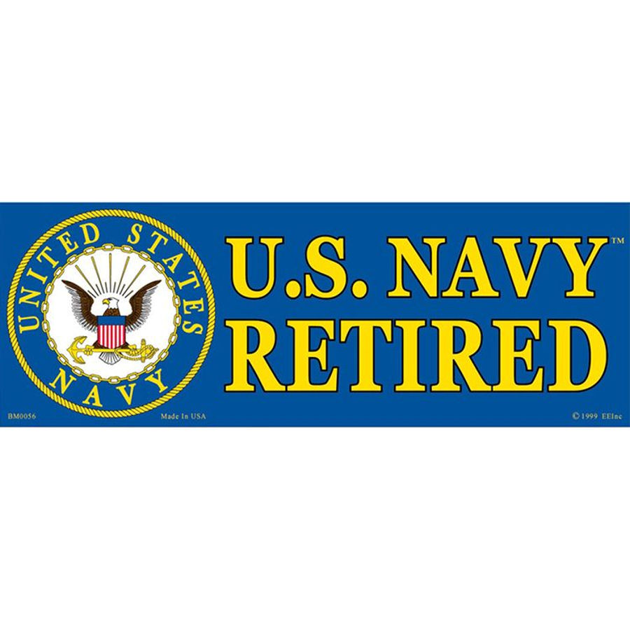 U.S. Navy Retired - Bumper Sticker at Sticker Shoppe