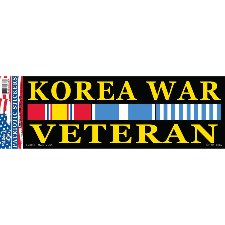 Korea War Veteran - Bumper Sticker at Sticker Shoppe