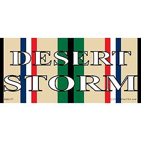 Desert Storm Service Ribbon - Bumper Sticker at Sticker Shoppe