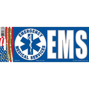 EMS Emergency Medical Services - Bumper Sticker at Sticker Shoppe