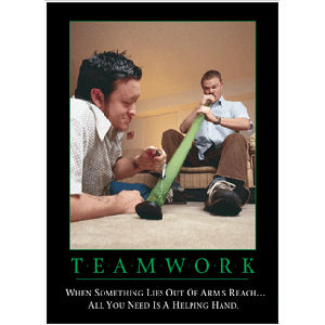 Teamwork Helping Hand - Refrigerator Magnet at Sticker Shoppe
