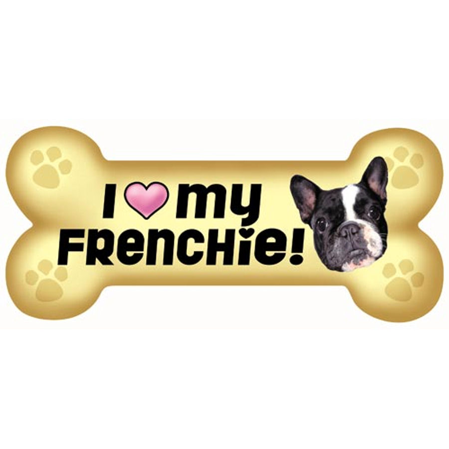 I Love My French Bulldog Frenchie Beige - Bone Magnet at Sticker Shoppe