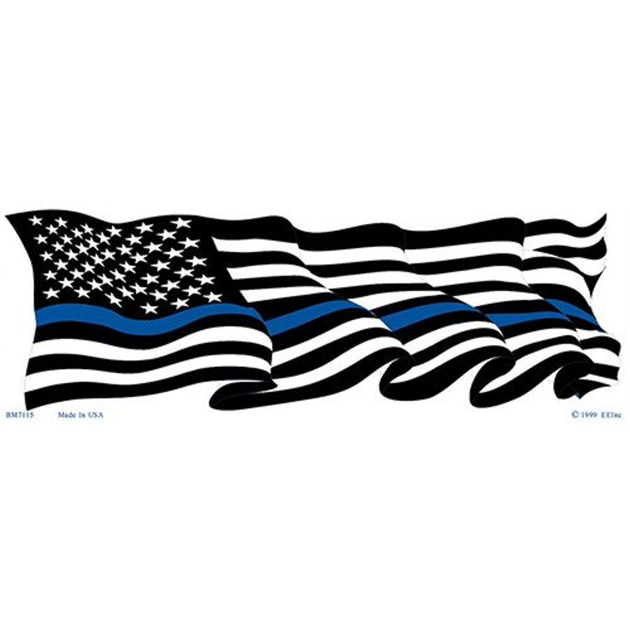 Thin Blue Line United States of America USA - Clear Vinyl Sticker at ...