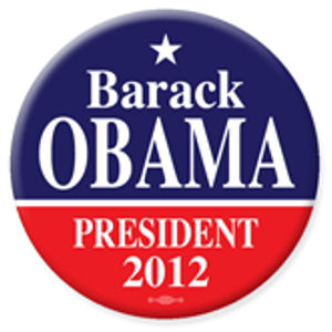 Barack Obama President 2012 - Button at Sticker Shoppe