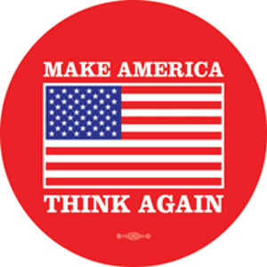 Make America Think Again - Circle Sticker at Sticker Shoppe