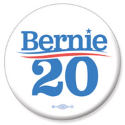 Bernie Sanders President 2020 White - Campaign Button at Sticker Shoppe