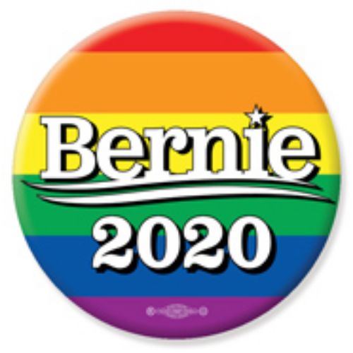 Bernie Sanders President 2020 Rainbow - Campaign Button at Sticker Shoppe