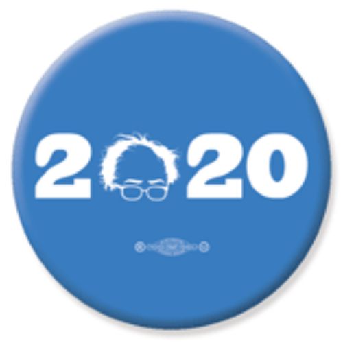 Bernie Sanders 2020 Cartoon Script - Campaign Button at Sticker Shoppe