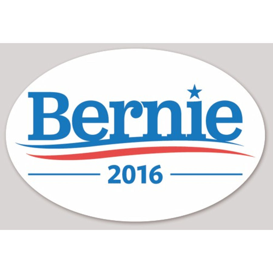 Bernie Sanders 2016 - Oval Sticker at Sticker Shoppe