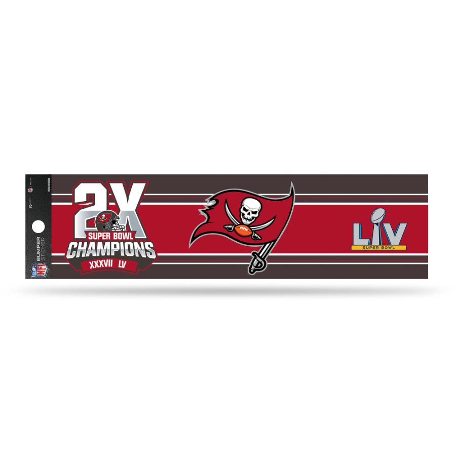 Tampa Bay Buccaneers Two Time Super Bowl Champions - Bumper Sticker at ...