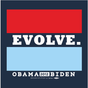 Obama Biden 2012 Evolve - Square Sticker at Sticker Shoppe