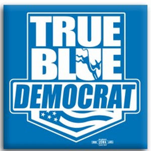True Blue Democrat - Button at Sticker Shoppe