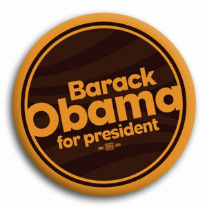 Obama For President Retro - Button at Sticker Shoppe