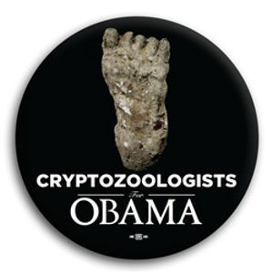 Cryptozoologists for Obama - Button at Sticker Shoppe