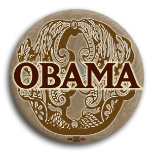 Obama Brown - Button at Sticker Shoppe