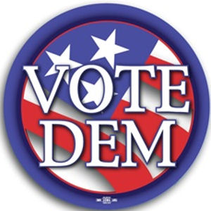 Vote Dem - Button at Sticker Shoppe