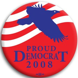 Proud Democrat - Button at Sticker Shoppe