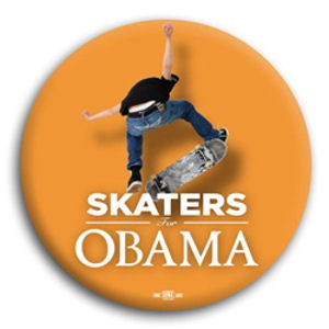Skaters for Obama - Button at Sticker Shoppe