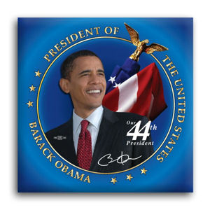 President Of The US Square Obama - Button at Sticker Shoppe